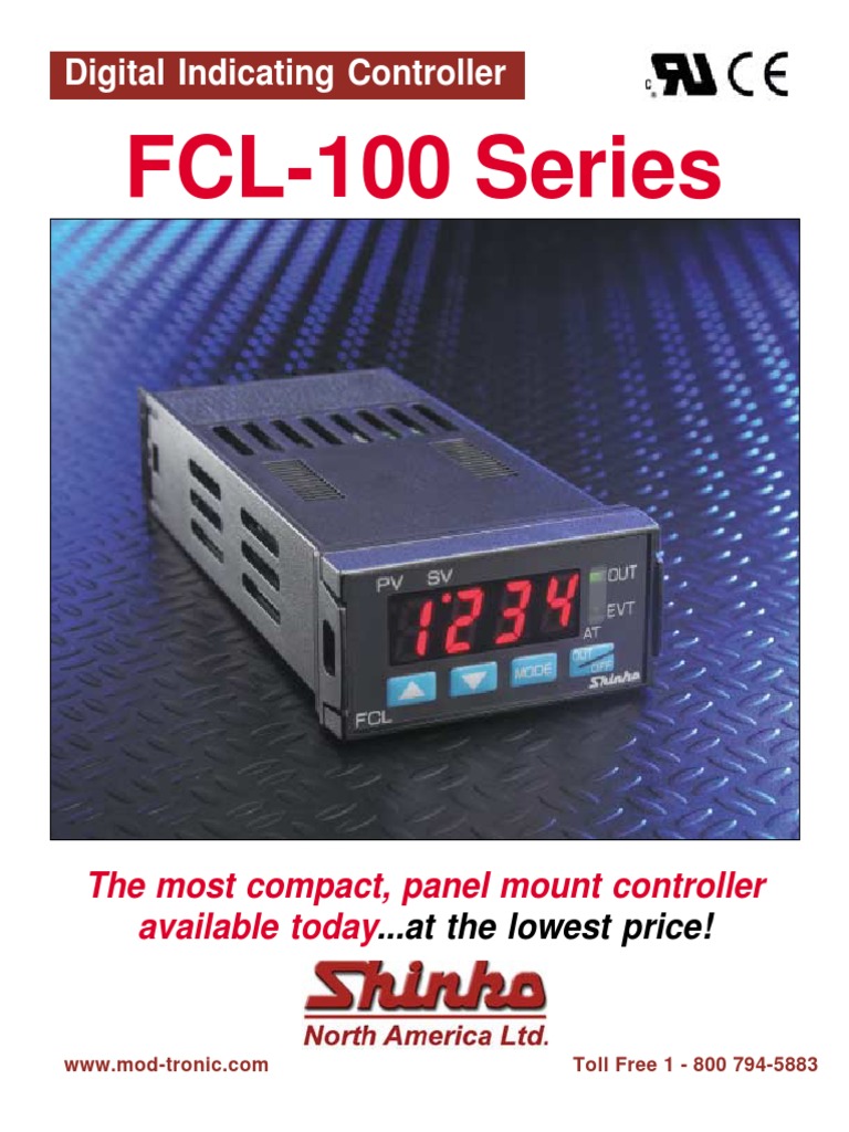 Shinko FCL Series 1/32 DIN Digital Temperature Controller - Available ...