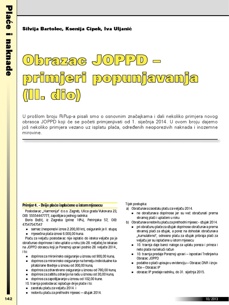 Obrazac JOPPD 2 | PDF