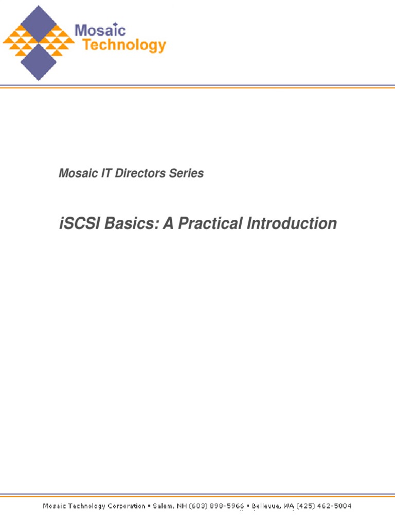 iSCSI Basics: A Practical Introduction: Mosaic IT Directors Series ...