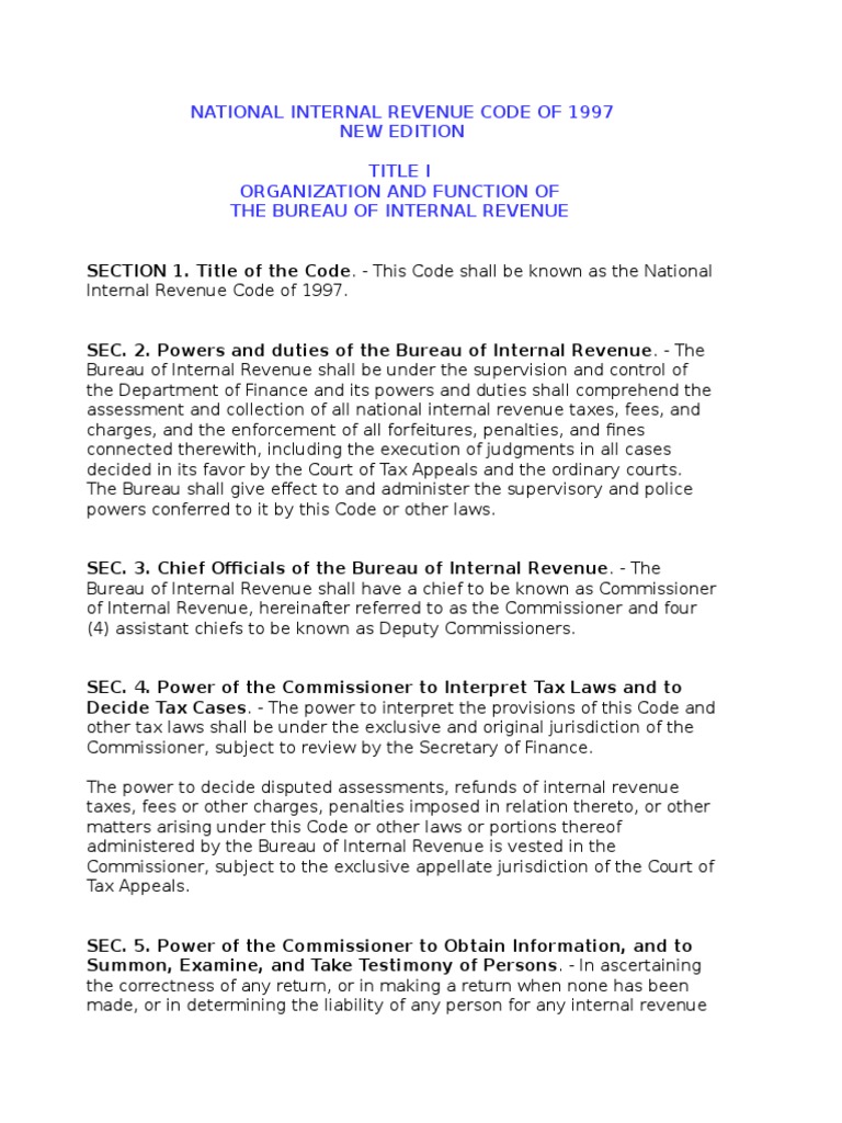 Tax Code Overview for Officials | PDF | Capital Gains Tax | Internal ...