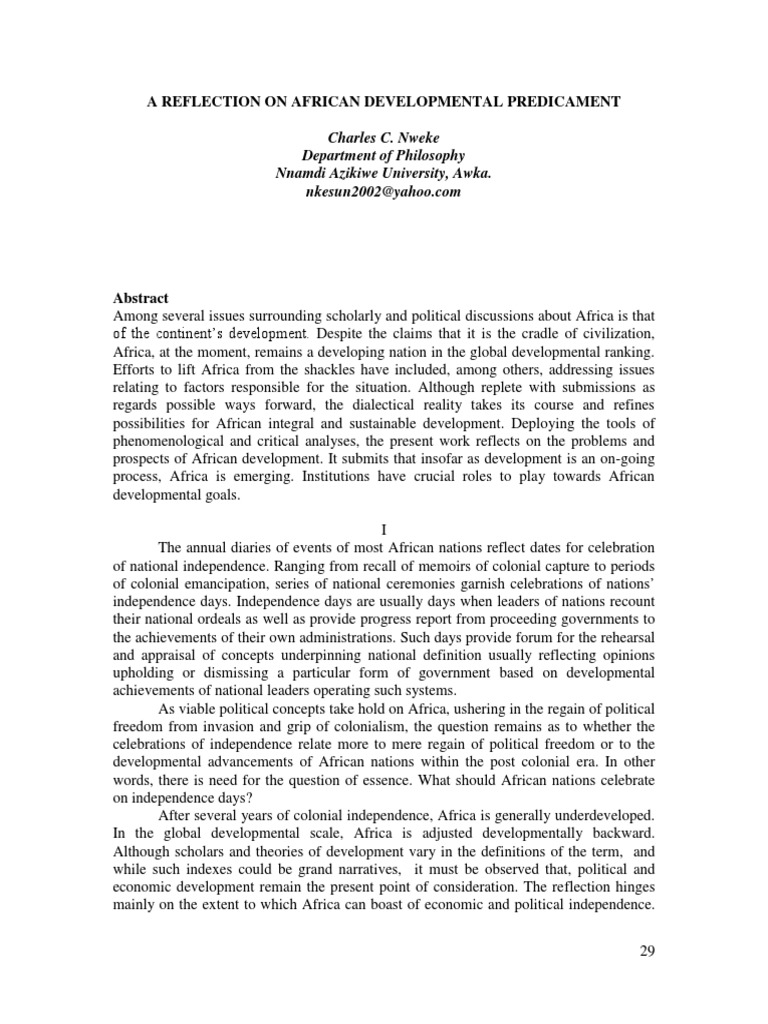 Charles Nweke | PDF | Colonialism | Africa