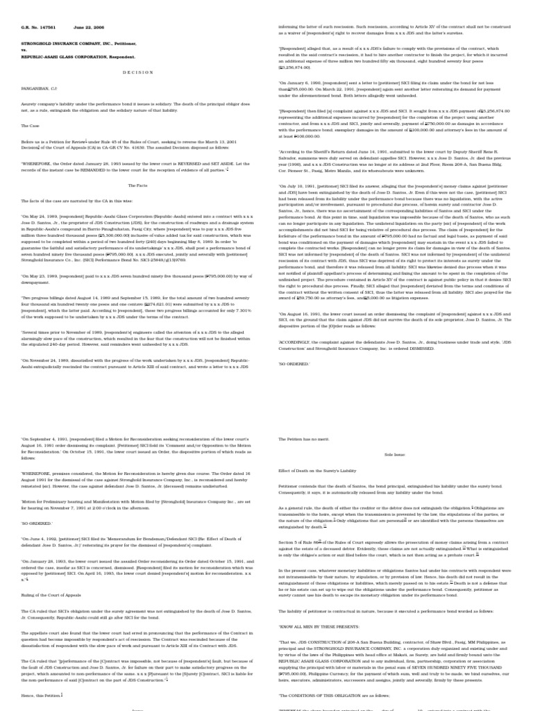 Oblicon Feb 28 Full Cases | PDF | Surety Bond | Lawsuit