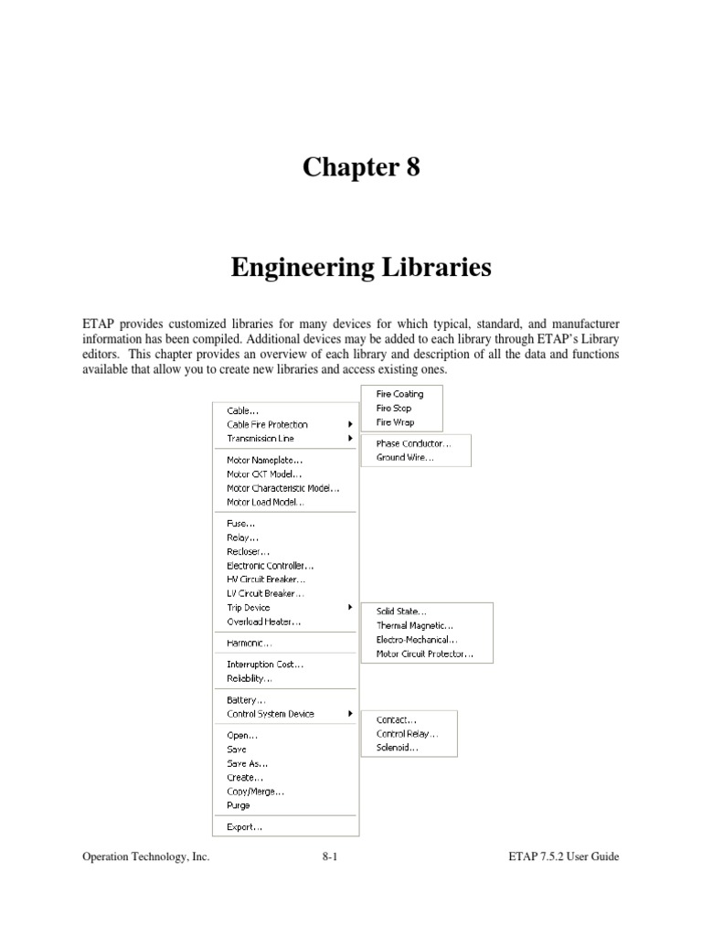 Chapter 8 ETAP User Guide | PDF | Computer File | Electric Motor