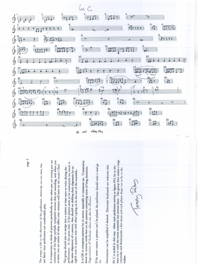 In C Terry Riley | PDF