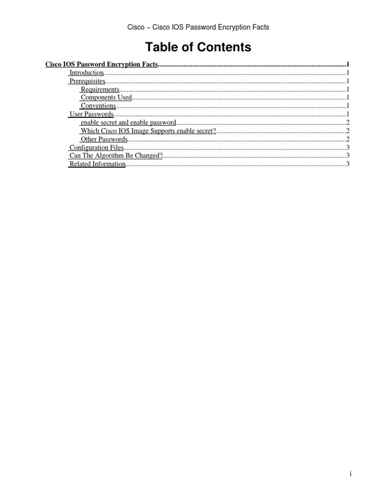 Cisco IOS Password Encryption Facts | PDF | Password | Cryptography