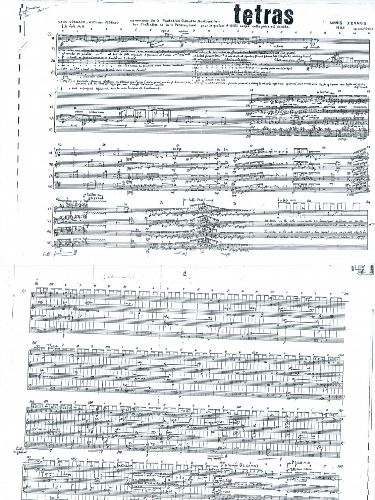 Xenakis - Tetras | PDF