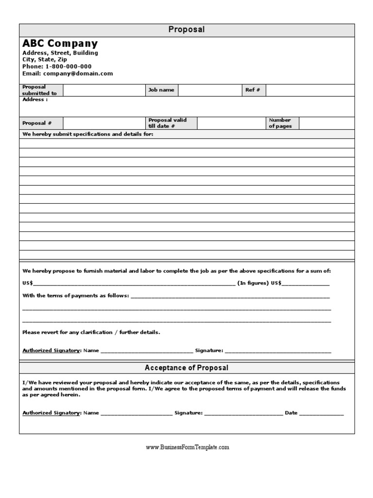 Proposal Form | PDF