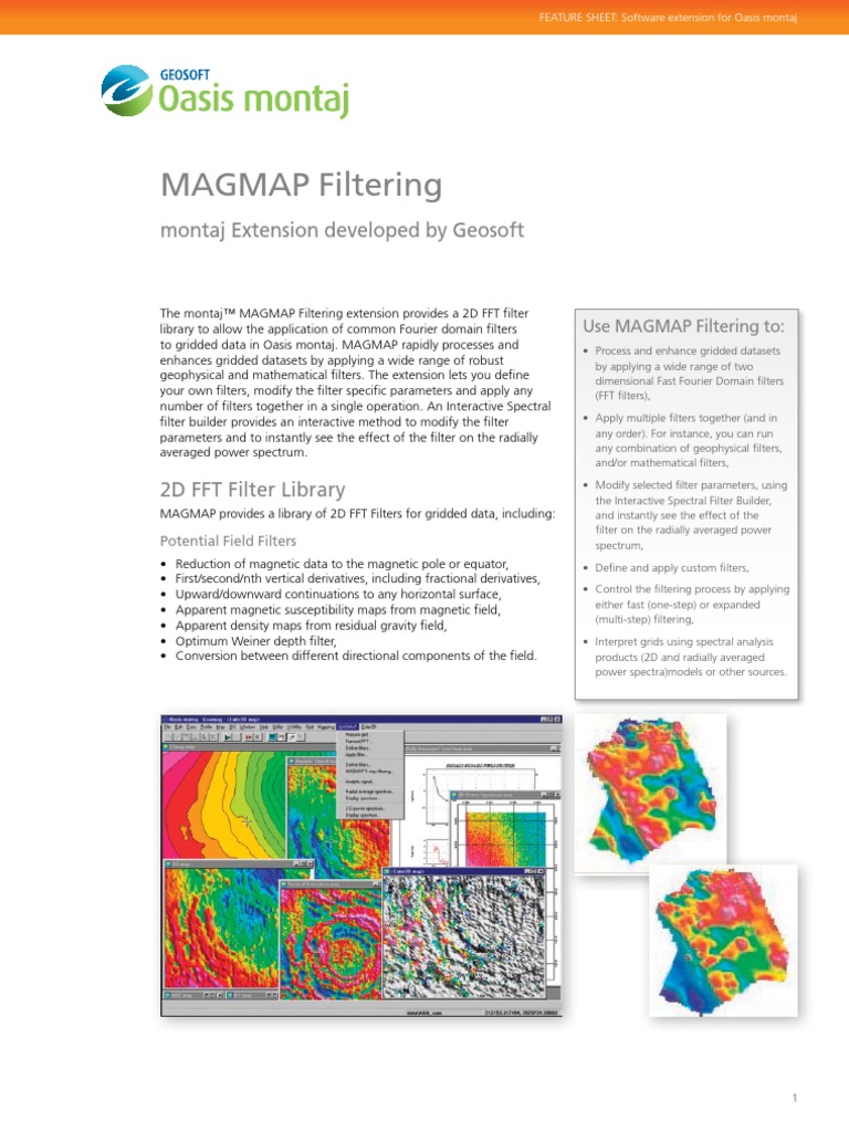 MAGMAP Filtering: Montaj Extension Developed by Geosoft | Download Free PDF | Spectral Density ...