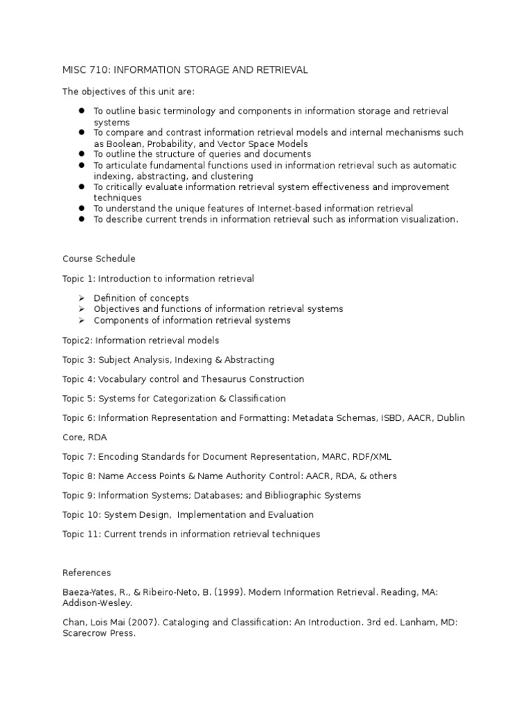 Information Storage and Retrieval | PDF | Search Engine Indexing ...