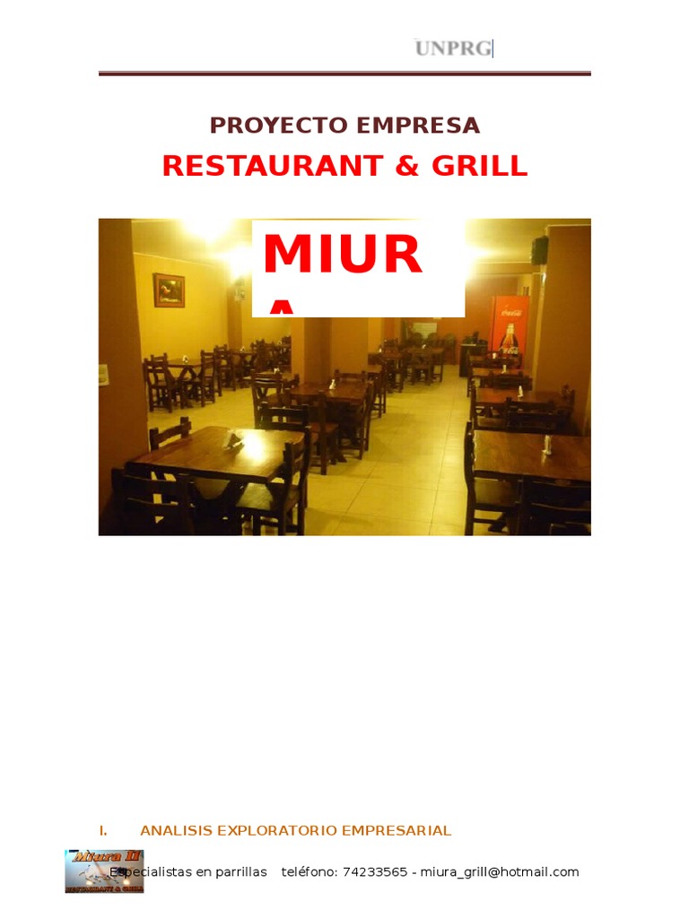 Proyecto Estrategico de Un Restaurante | Descargar gratis PDF | Calidad ...