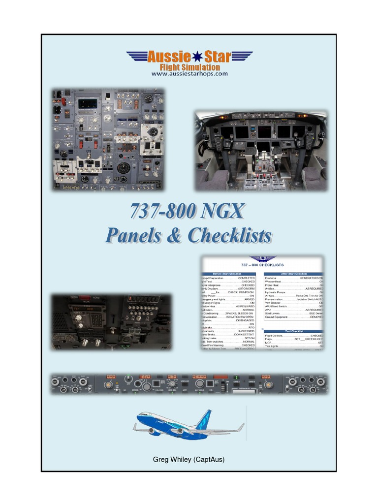 737-800 Panels Checklists | Ingeniería Aeroespacial | Aeronáutica