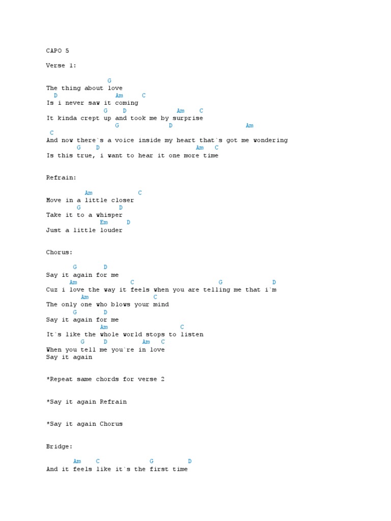 Say It Again | PDF