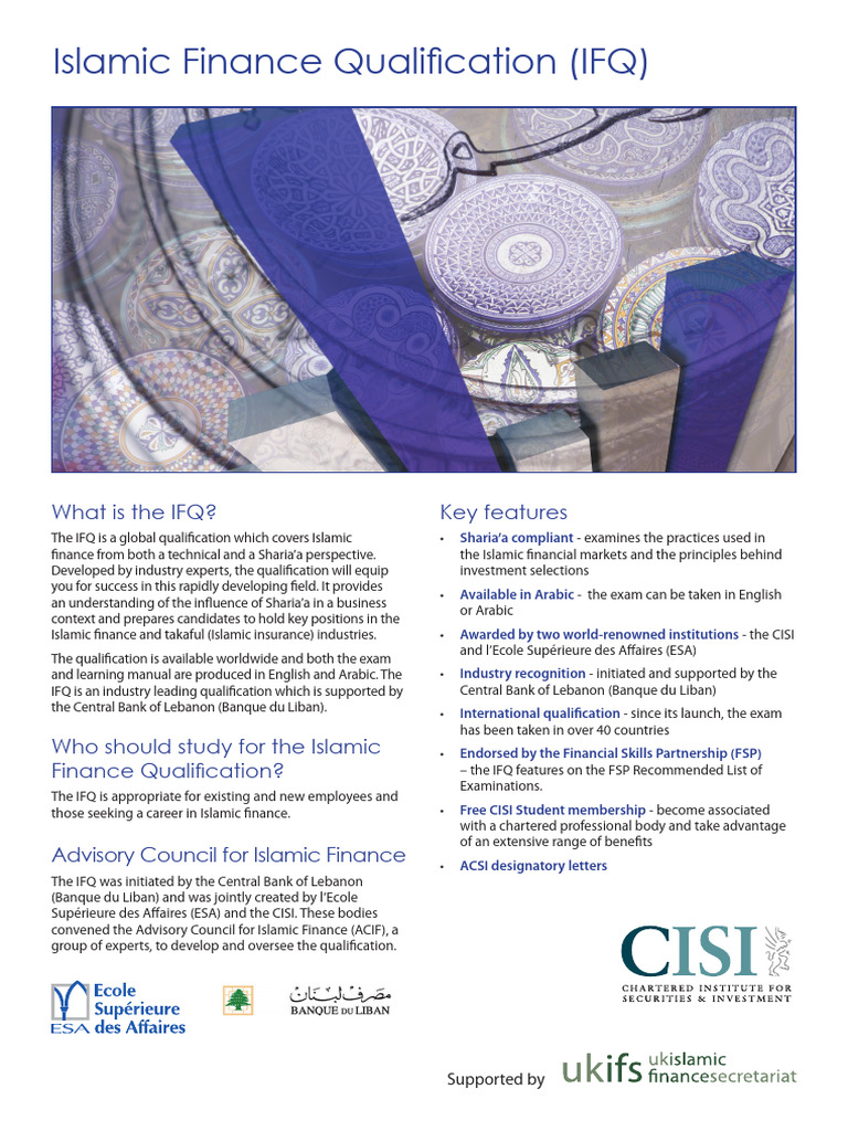 Islamic Finance Qualification (IFQ) : What Is The IFQ? Key Features ...