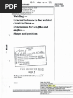 General Tolerances for Welding | PDF | Engineering Tolerance | Metrology