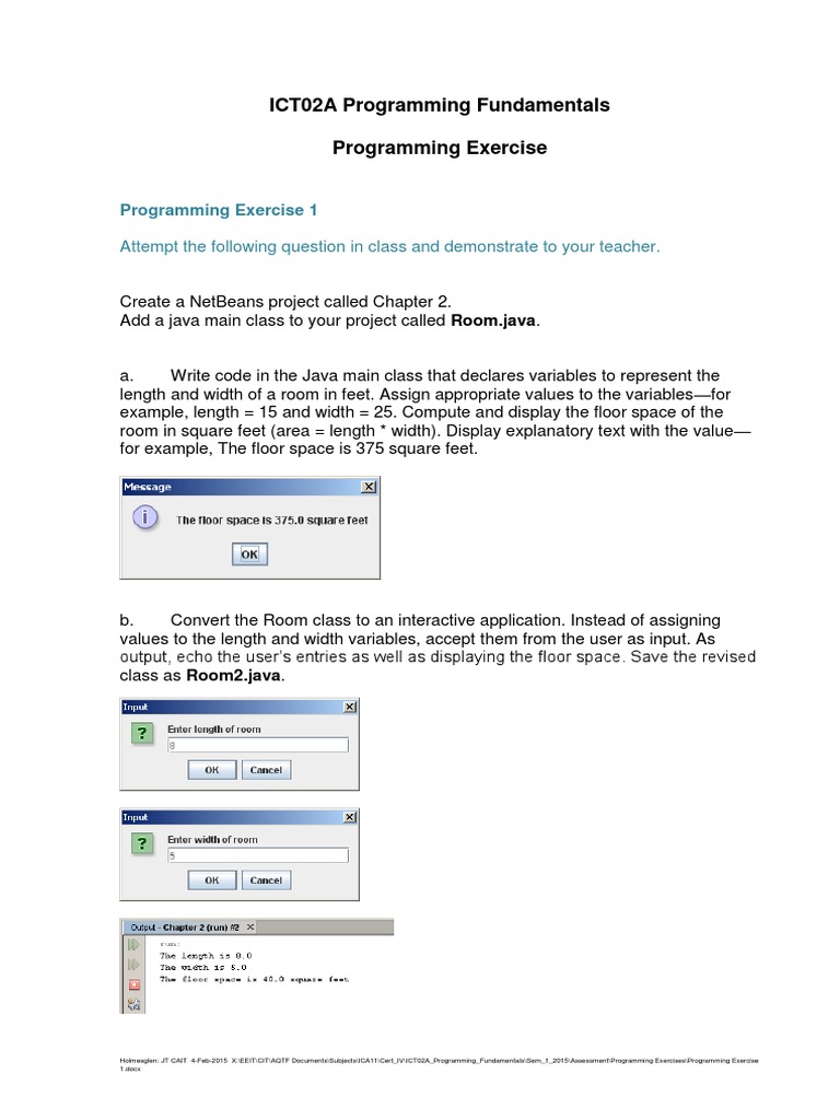 Programming Exercise 1 Pdf Software Development Computer Programming