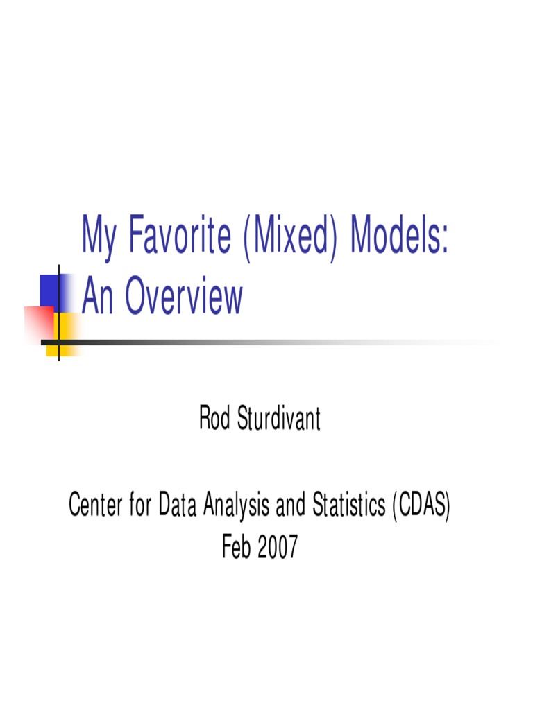 Random Effects Models | PDF | Statistics | Regression Analysis