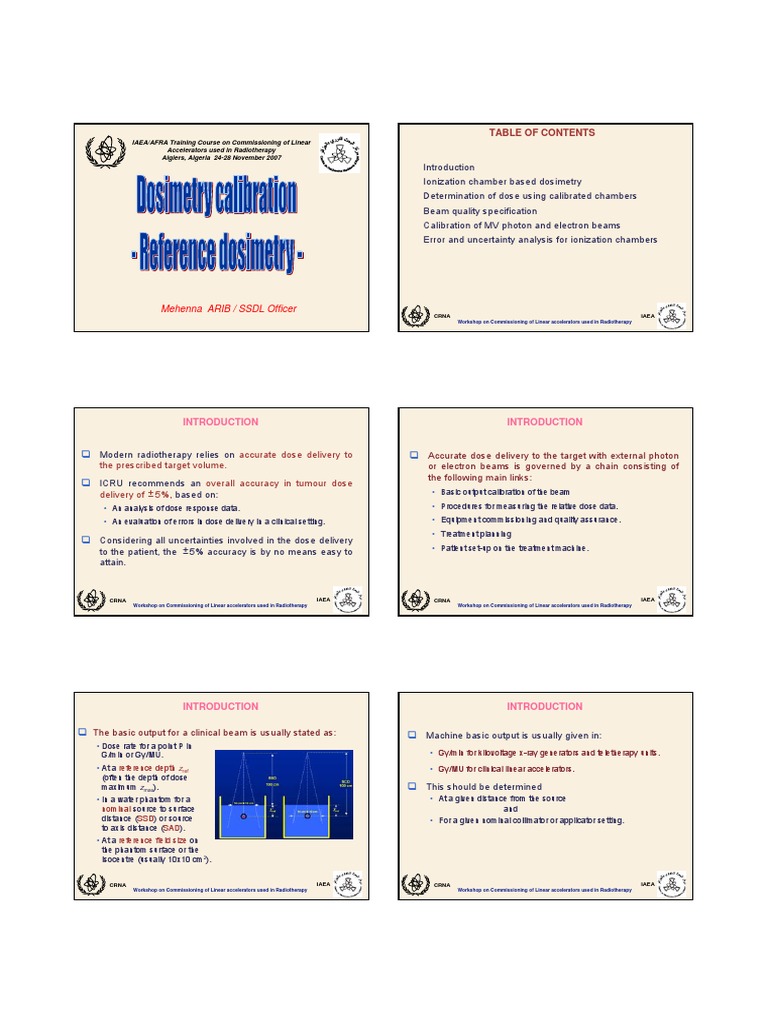 Dosimeter Calibration in Radiotherapy | PDF | Dosimetry | Absorbed Dose