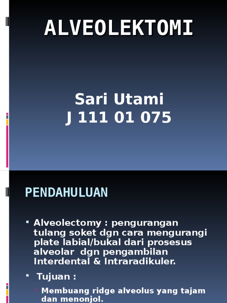 Alveolektomi | PDF