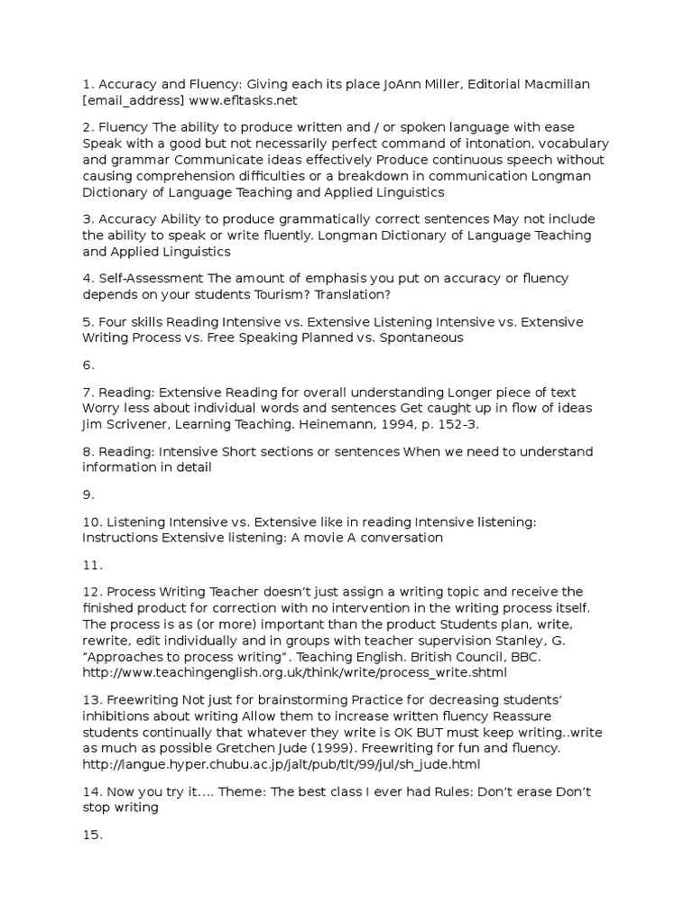 Accuracy Vs Fluency | PDF | Language Education | Second Language