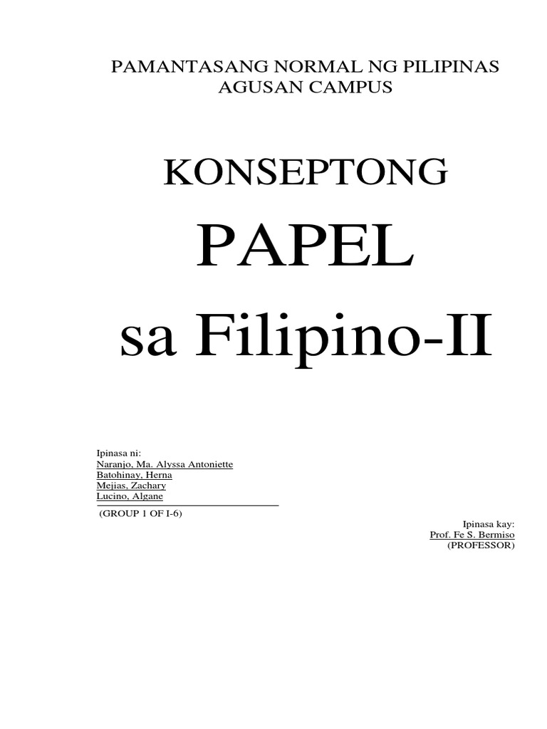 Konseptong Papel Final
