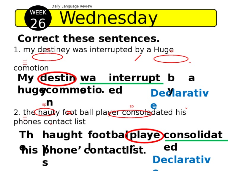 Daily Language Review: Sentence Corrections | PDF | Sports & Recreation