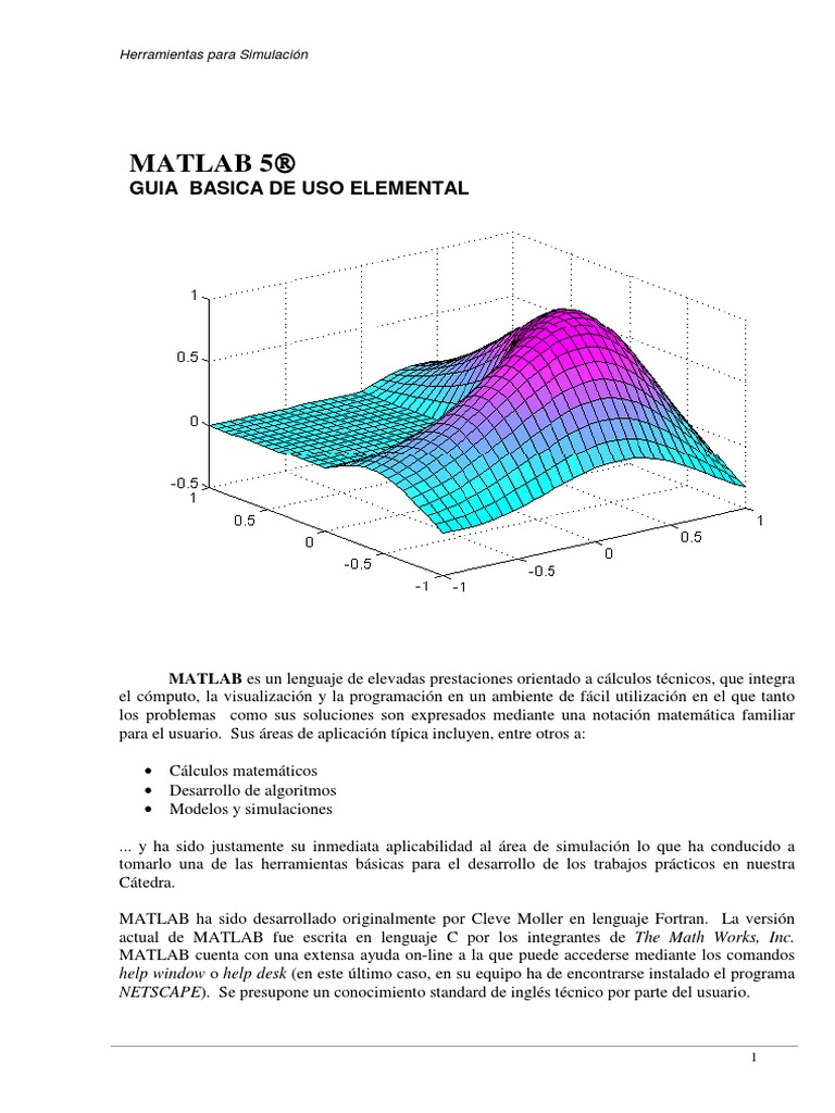 MATLAB_Guía | Matlab | Matriz (Matemáticas)
