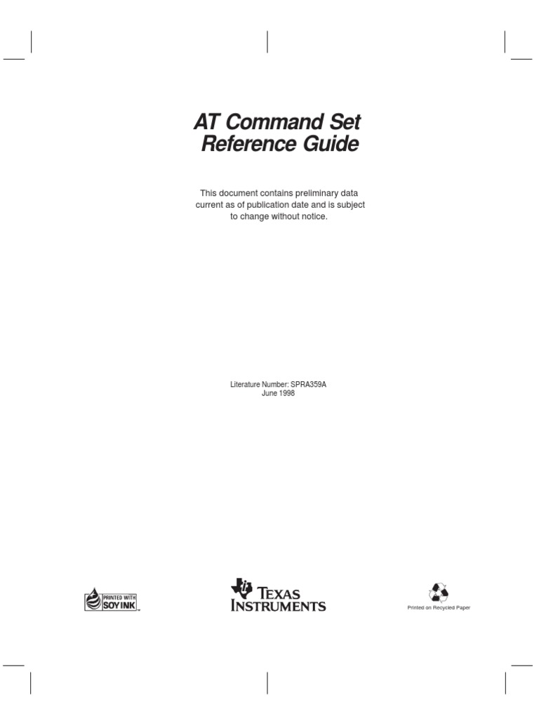 Texas Instruments | PDF | Command Line Interface | Modem