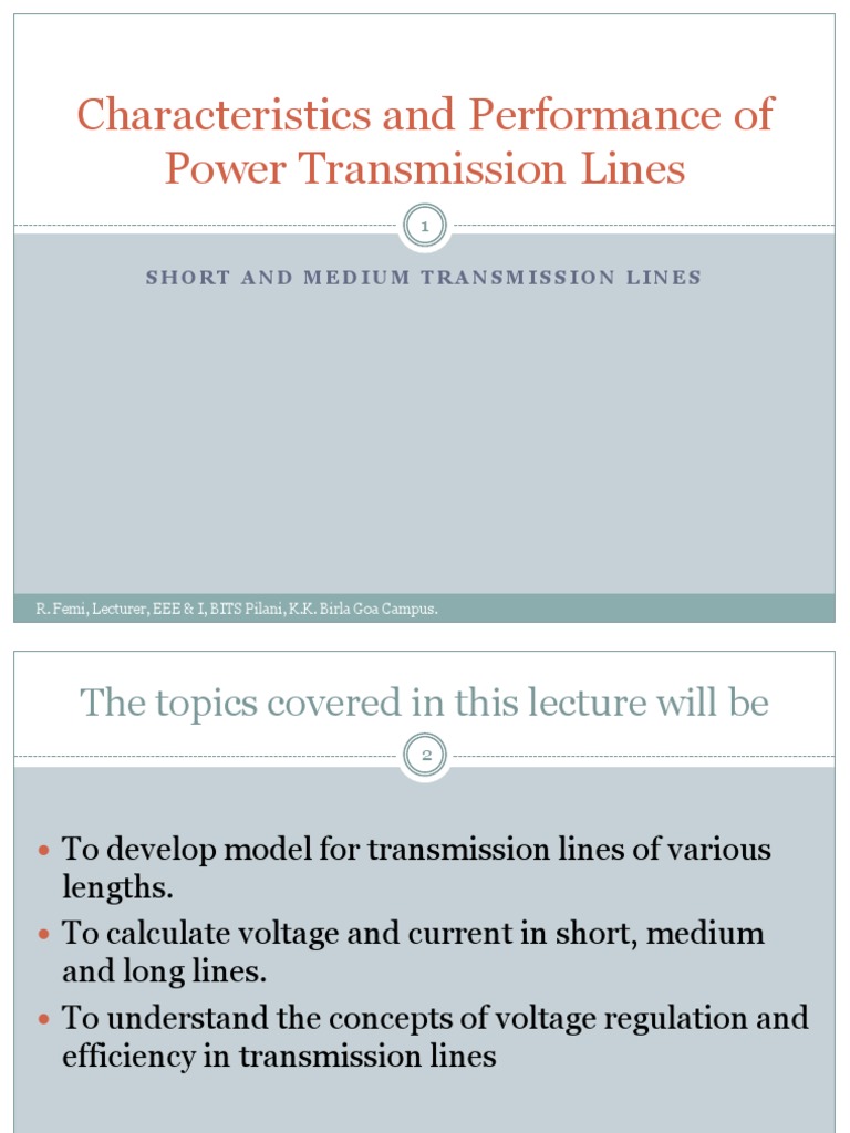 Transmission Line Models and Efficiency | PDF | Electrical Impedance ...