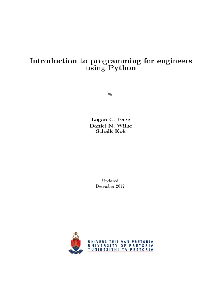 Introduction To Programming For Engineers Using Python | PDF | Matrix ...