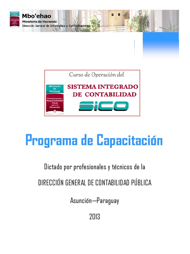 SICO - Programa de Capacitación 2013 | PDF | Contabilidad | Informática