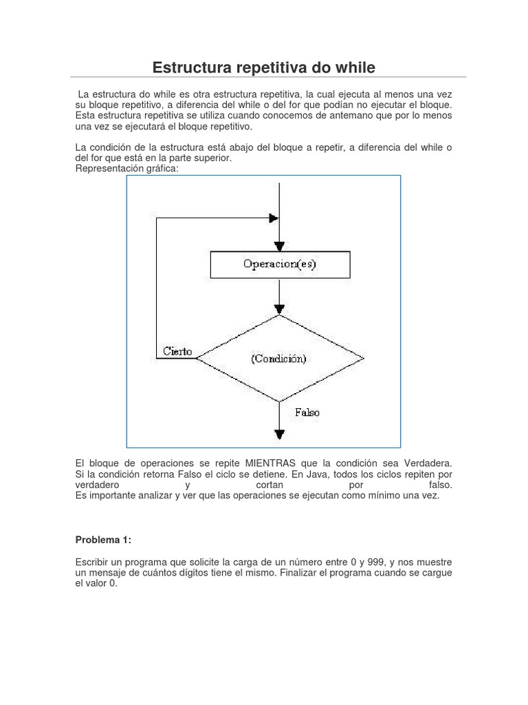 Estructura Do While en Java | PDF | Java (lenguaje de programación) | Ingeniería Informática