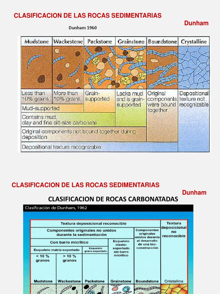 Clasificacion Dunham Rocas Sedimentarias | PDF