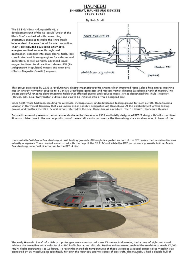 Haunebu Units | Gun Turret | V 2 Rocket