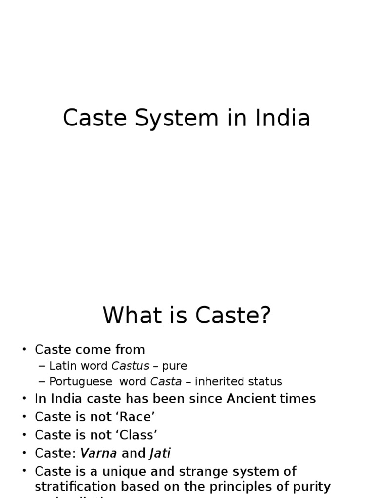 Caste System in India | PDF | Caste | Social Divisions