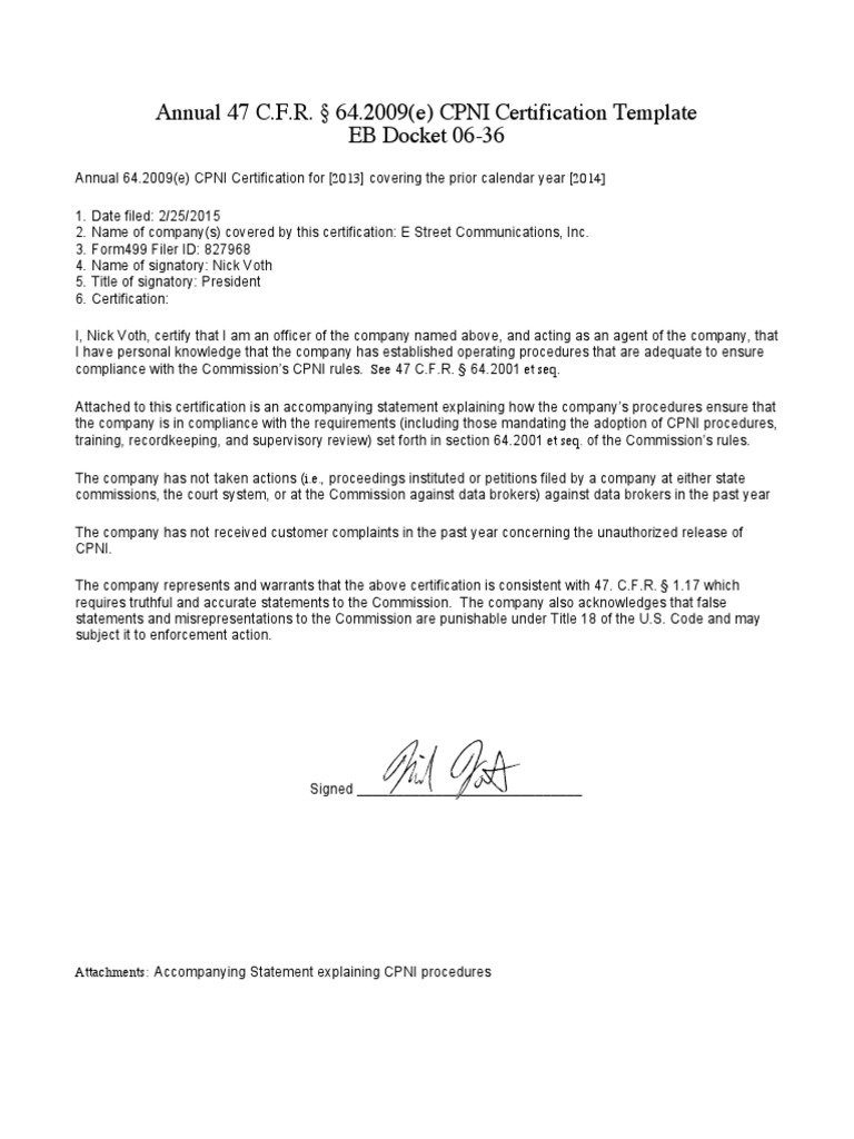 Certification Template-Signed PDF | PDF | Government Information ...