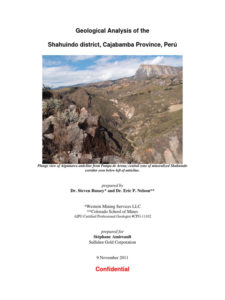 Geological Study of Shahuindo Mine | PDF | Clastic Rock | Sandstone