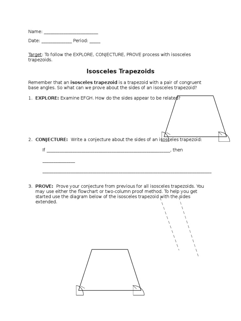 Isosceles Trapezoid Proof Guide | PDF | Language Arts & Discipline ...