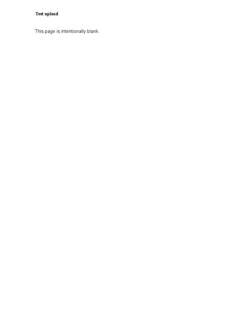 This Page Is Intentionally Blank.: Test Upload | PDF