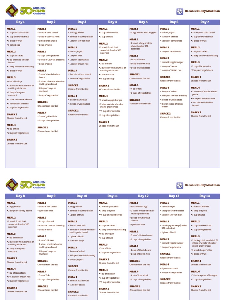 30day Meal Plan TANYA | PDF | Salad | Hamburgers