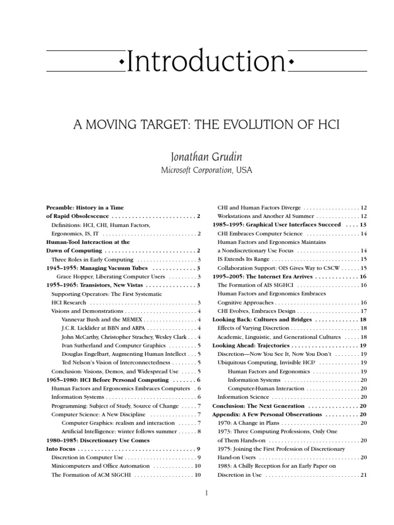 A Moving Target - Evolution of HCI | PDF | Artificial Intelligence ...