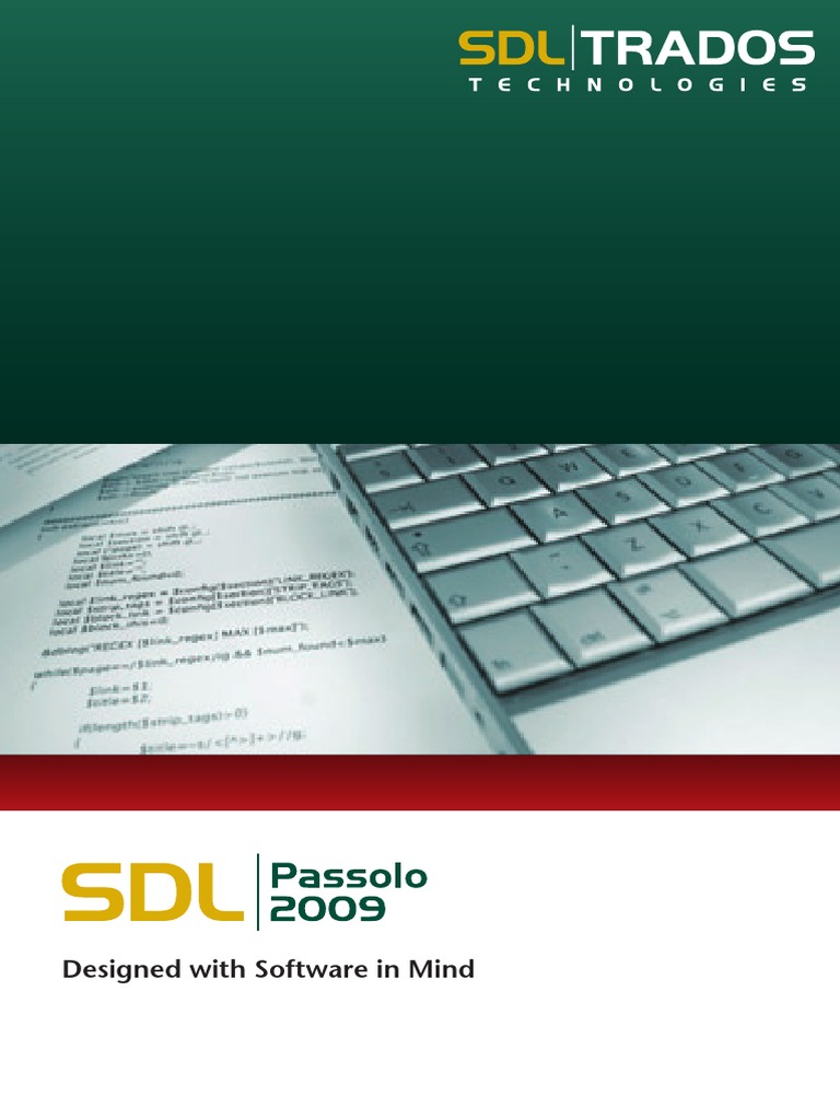 SDL Passolo 2009 Getting Started | PDF | Installation (Computer Programs) | Microsoft Windows