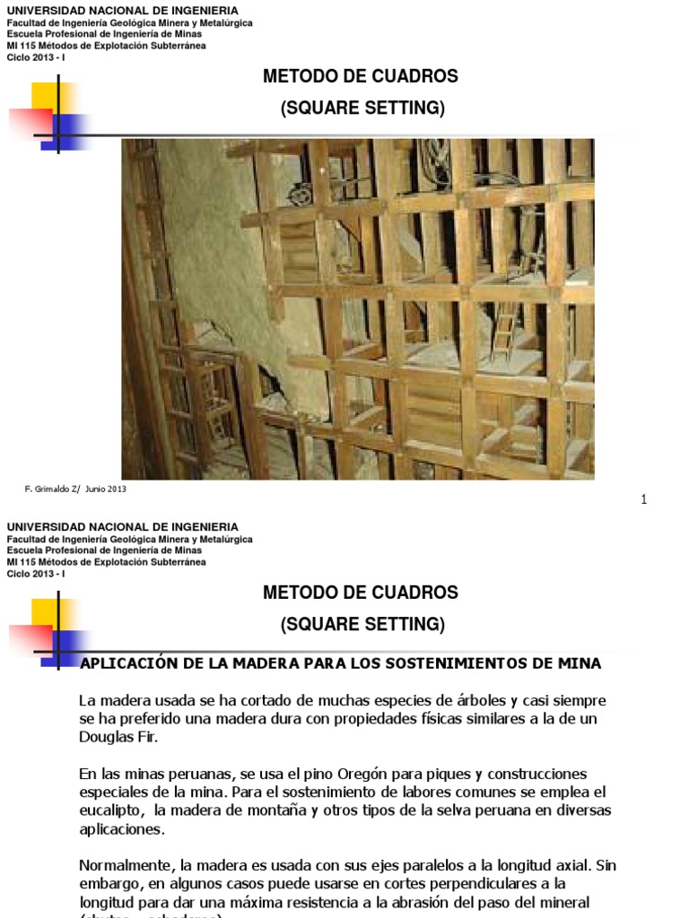 Square Setting | PDF | Minería | Geología