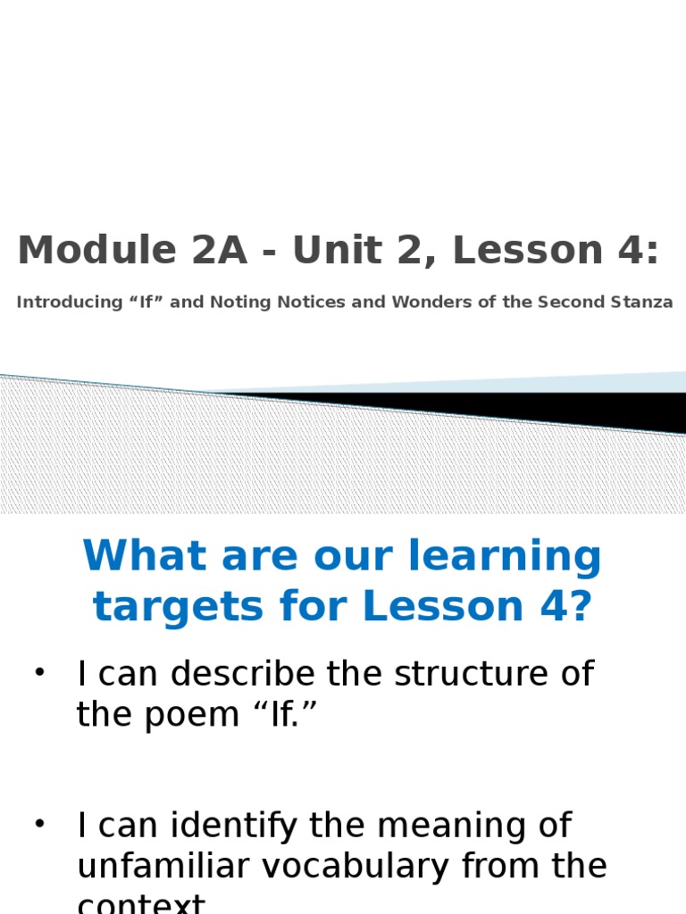 Module 2a - Unit 2, Lesson 4 | PDF | Language Arts & Discipline