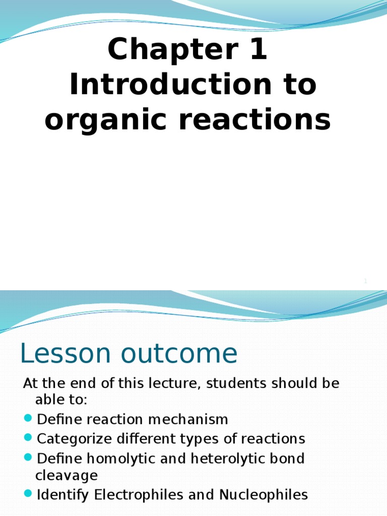 Introduction to Organic Reaction Mechanisms | PDF | Chemical Reactions ...