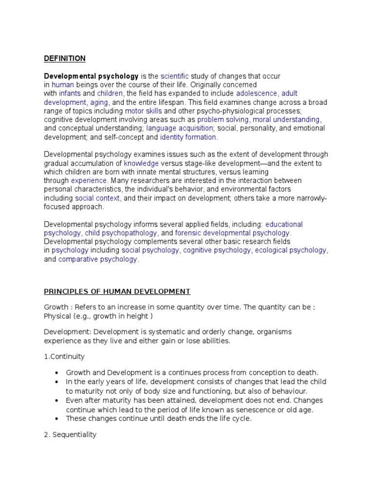 Developmental Psychology | PDF | Developmental Psychology | Personality ...