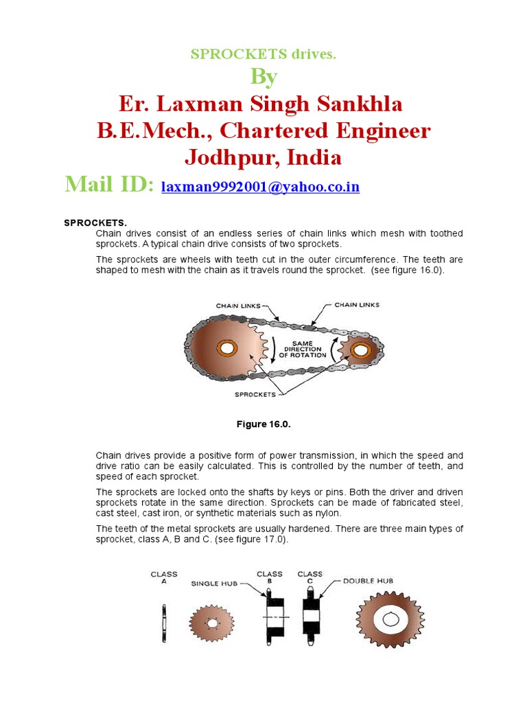 Understanding Sprockets in Chain Drives | PDF