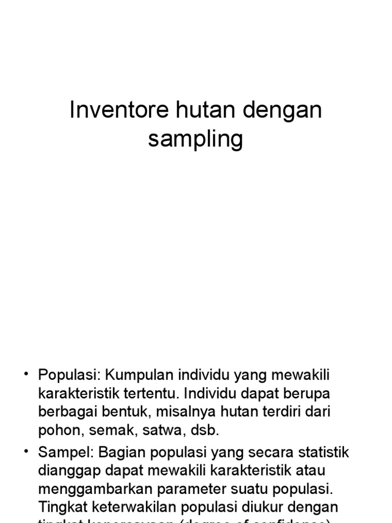 Rumus Intensitas Sampling Hutan | PDF | Metode & Bahan Ajar