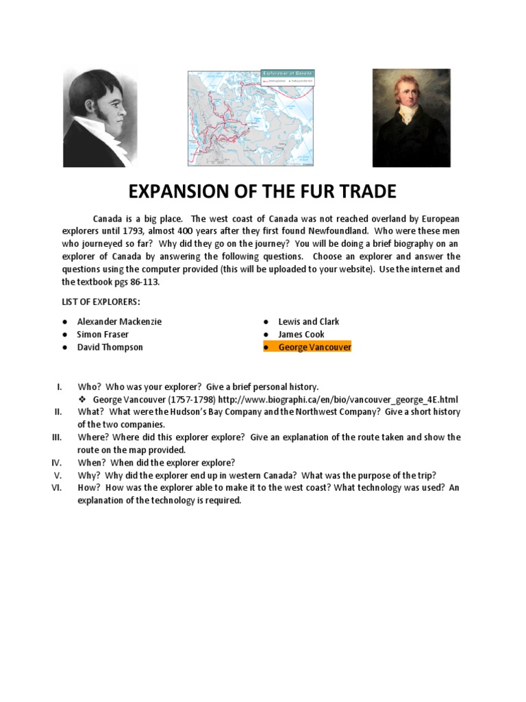 Biography of Canadian Explorers | PDF