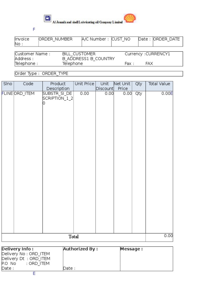 Xxahc Sales Invoice Shell v2 | PDF