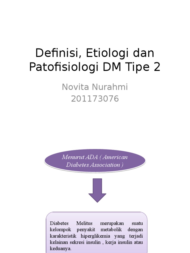 Definisi, Etiologi Dan Patofisiologi DM Tipe 2 | PDF | Sains & Matematika